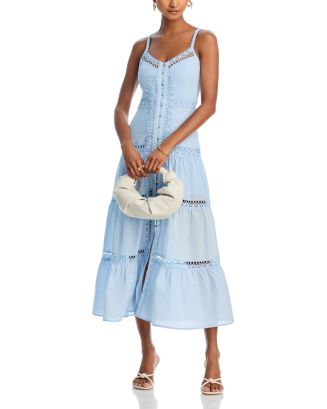 AQUA Lace Inset Midi Dress - Exclusive | Bloomingdale's