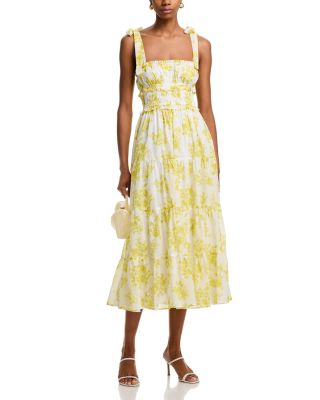 Click here for Aqua Floral Tie Strap Midi Dress - Exclusive prices