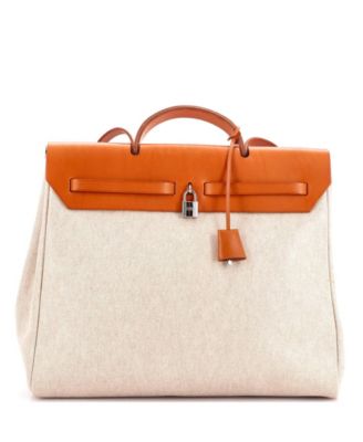 Pre-Owned Hermes Mm Herbag Toile and Leather | Smart Closet