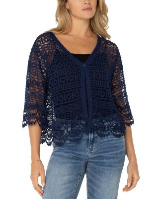 Click here for Liverpool Los Angeles Scalloped Crochet Bolero prices
