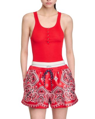 Sandro Rib Knit Tank Top | Bloomingdale's