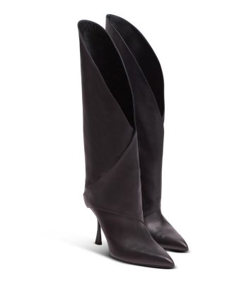 Click here for Balmain Womens Twist Heeled Leather Boots prices