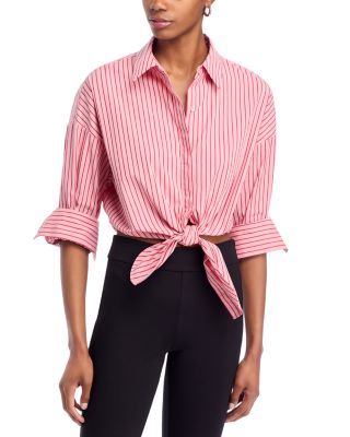 Click here for Staud Lisa Tie Front Top prices