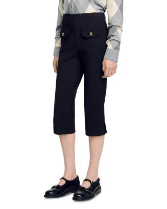 Sandro Side Zip Capri Pants | Bloomingdale's Women