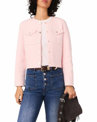 Click here for Maje Topstitched Cropped Cardigan prices