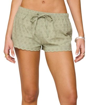 Click here for Edikted Talula Eyelet Shorts prices