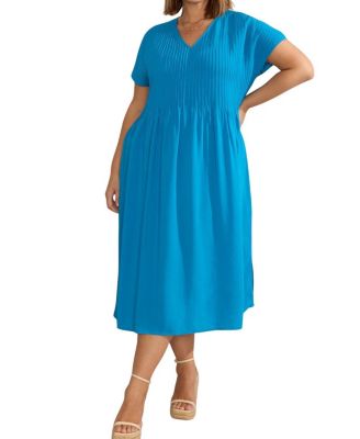 Click here for Live Unlimited Pintuck Midi Dress prices