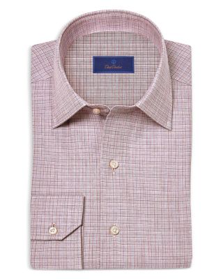 Click here for David Donahue Cashmere Blend Twill Check Sport Shi... prices