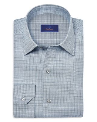 Click here for David Donahue Cashmere Blend Twill Check Sport Shi... prices