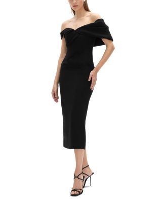 Click here for Rachel Gilbert Mattie Off-the-Shoulder Dress prices