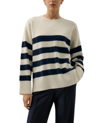 Click here for Lilysilk Striped Wool-Cashmere Oversized Sweater prices