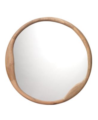 Jamie Young Organic Mango Wood Round Wall Mirror