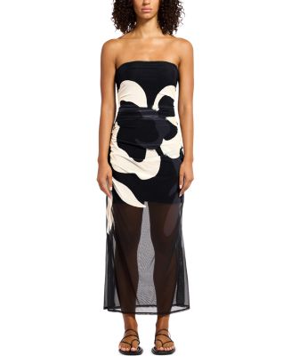 JETS Mesh Strapless Dress | Bloomingdale's Cover Ups