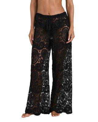 Click here for LAgence Geraldine Paisley Crochet Cover-Up Pants prices