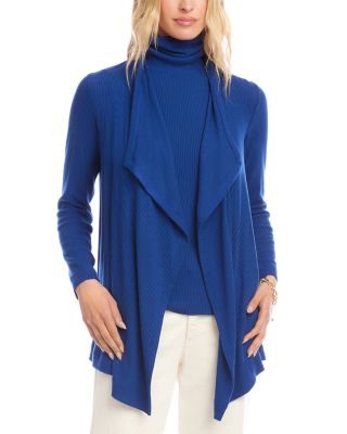 Click here for Karen Kane Ribbed Drape Front Cardigan prices