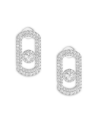 Click here for Messika 18K White Gold So Move Diamond Pave Stud E... prices