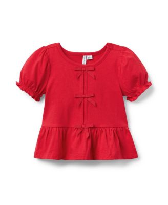 Click here for Janie and Jack Girls Bow Peplum Top - Baby  Little... prices