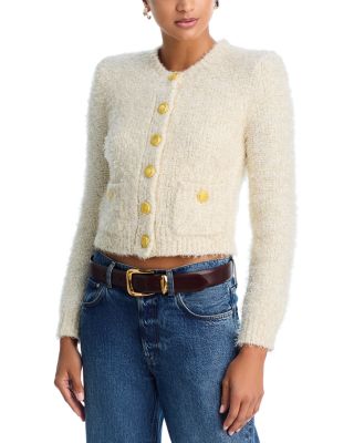 Click here for LAgence Una Crewneck Cardigan Sweater prices