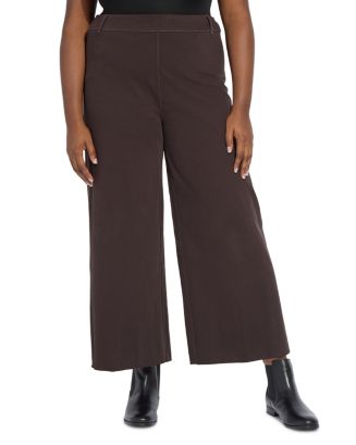 Lyssé Plus Erin High Waist Wide Leg Jeans in Double Expresso ...
