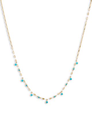 Click here for Lana Jewelry 14K Yellow Gold Turquoise Rain Collar... prices