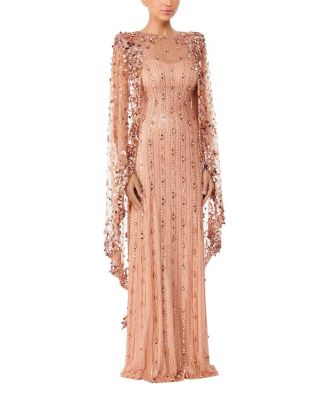 Click here for Jenny Packham Blaize Sequin-embellished Cape Maxi... prices
