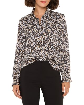 Click here for Nic+Zoe Little Leopard Mock Neck Blouse prices