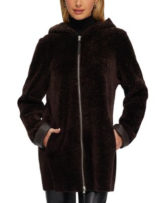 Click here for Gorski Reversible Shearling Zip Parka Coat prices