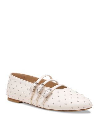 Click here for Stuart Weitzman Womens Sostud Mary Jane Ballet Fla... prices