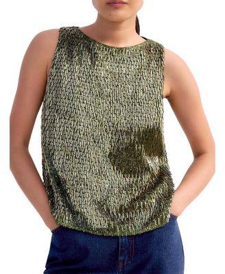 Click here for Ro & Zo Sequin Shell Tank Top prices
