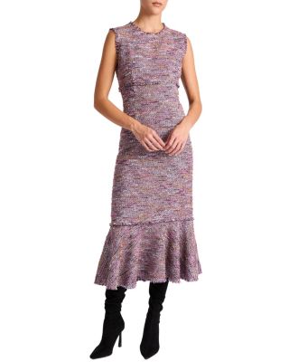 Click here for Santorelli Andi Sleeveless Tweed Midi Sheath Dress... prices