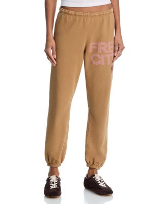 Click here for Free City Cotton Logo Sweatpants in Pinkbird prices