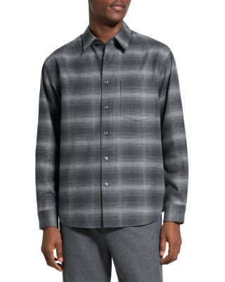 Click here for Theory Weekend Shirt in Faded Check prices
