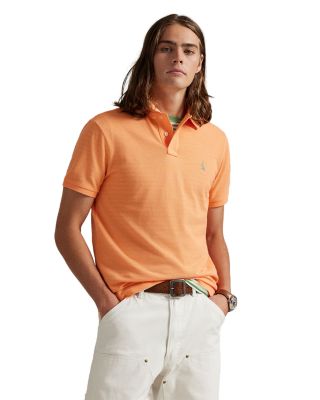 Polo Ralph Lauren Mens Custom Slim Fit Mesh Polo - Pompano Orange