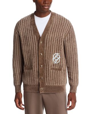 Click here for Drole De Monsieur Mens Monogram Stripe Cardigan Sw... prices
