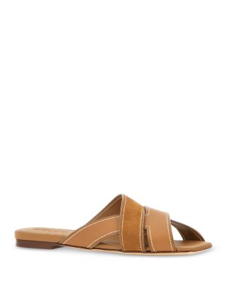 Click here for Tods Womens Leather & Suede Slide Sandals prices