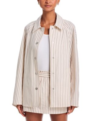 Click here for rag & bone Gayle Striped Trench Coat prices