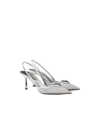 Click here for Prada Womens Mesh Fabric Slingback Pumps prices