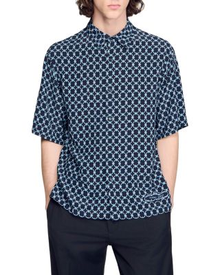Click here for Sandro Link Print Loose Fit Shirt prices