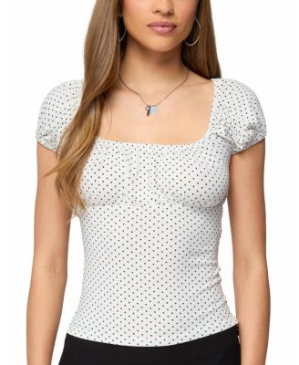 Click here for Edikted Stefania Polka Dot Top prices