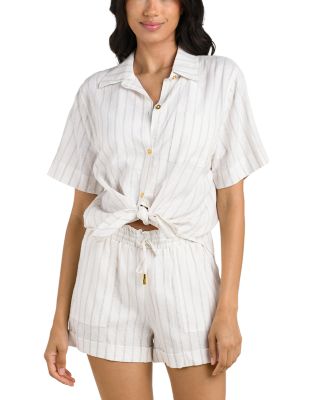 Click here for La Blanca Delphine Striped Shirt prices