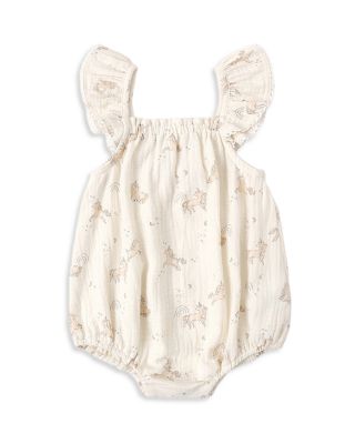 Click here for Quincy Mae Girls Bonnie Unicorn Print Romper - Bab... prices