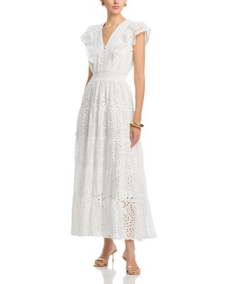 Click here for Koko + Mason Eyelet Midi Dress prices