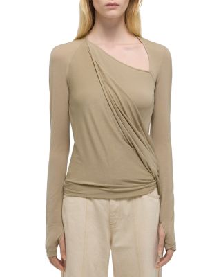 Click here for Helmut Lang Twist Draped Long Sleeve Top prices