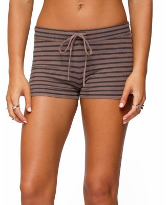 Click here for Edikted Lillian Striped Knit Shorts prices