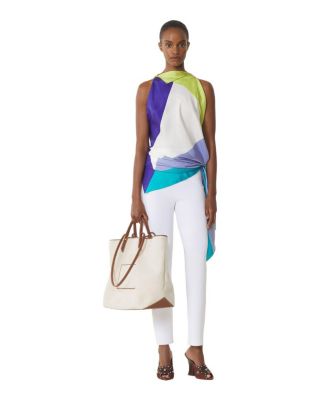 Click here for Lanvin Silk Graphic Print Top prices