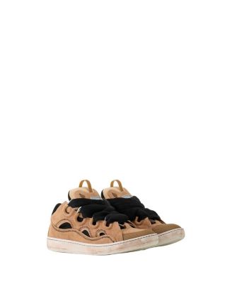 Click here for Lanvin Unisex Curb Canvas Sneakers with Topstitchi... prices