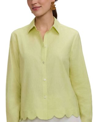 Click here for Foxcroft Scarlett Scallop Hem Shirt prices