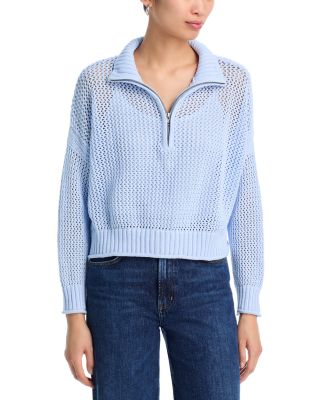 Click here for Vintage Havana Open Knit Quarter Knit Sweater prices