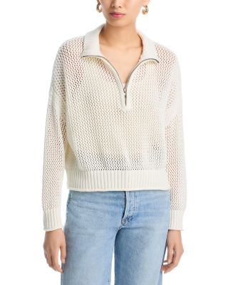 Click here for Vintage Havana Open Knit Quarter Knit Sweater prices