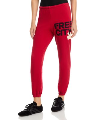 Click here for Free City Cotton Logo Sweatpants in Pinkbird prices